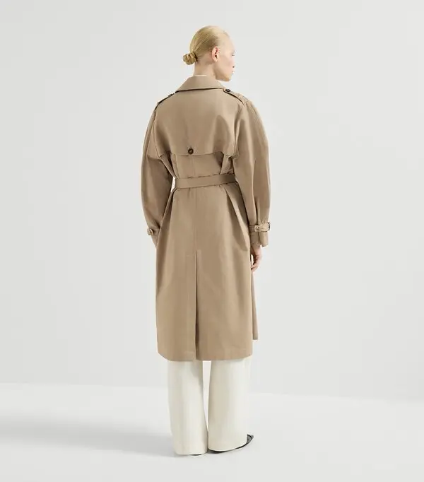 Brunello Cucinelli Cotton-linen Monili Detail Trench Coat