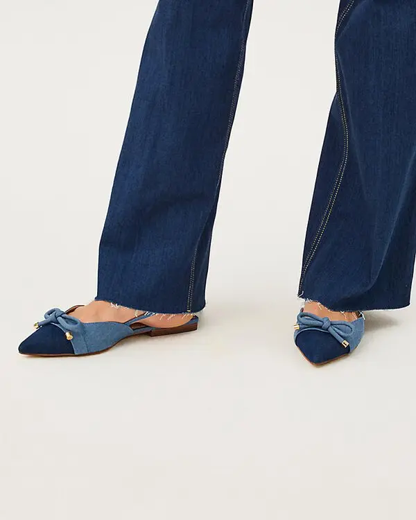 Lilly Pulitzer® Brit Denim Bow Slingback Shoe