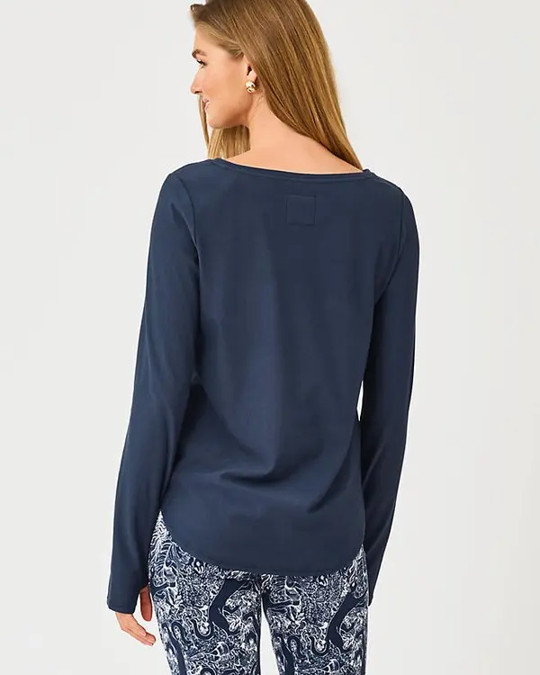 Lilly Pulitzer® Luxletic Affirmation Pullover - Low Tide Navy
