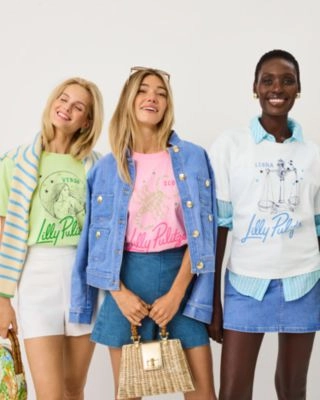 Lilly Pulitzer® Stella Cancer Zodiac Embroidered T-shirt