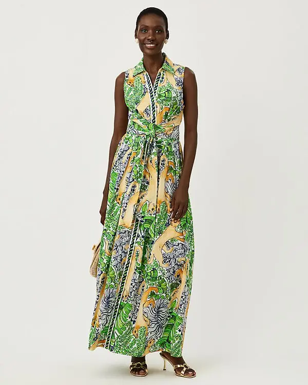 Lilly Pulitzer® Marria Stretch Maxi Shirtdress - Multicolor