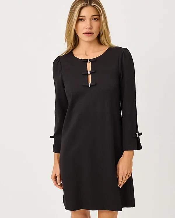 Lilly Pulitzer® Leyland 3/4 Sleeve Shift Dress - Noir