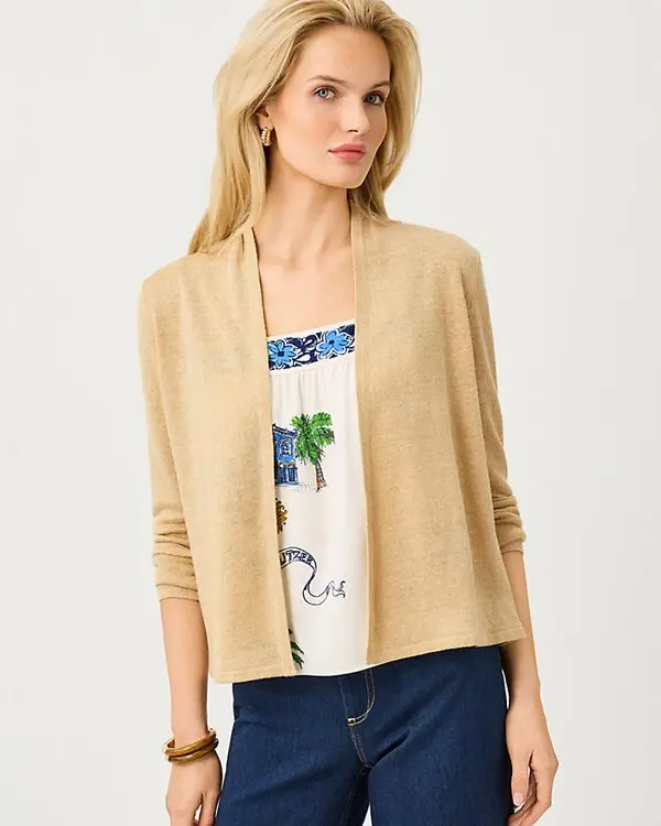 Lilly Pulitzer® Faretta Cardigan - Tan