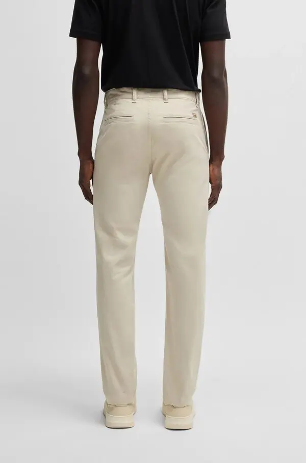 Hugo Boss Logo Plaque Straight-leg Trousers