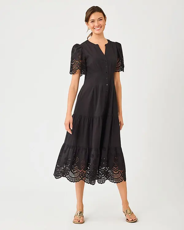 Lilly Pulitzer® Wayland Midi Shirtdress - Noir