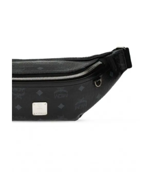 Mcm Logo Zipper Waist Bag