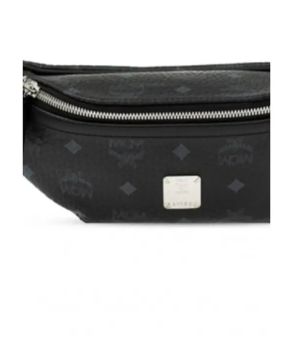 Mcm Logo Zipper Waist Bag