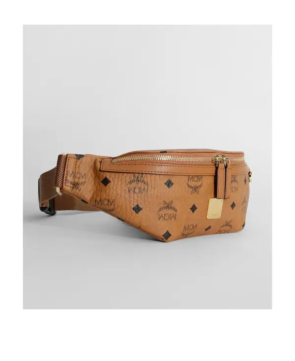 Mcm Logo Zipper Waist Bag