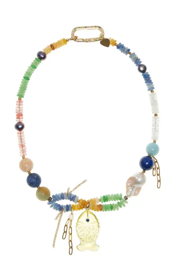 JOIE DIGIOVANNI Ocean Glow -stone Necklace