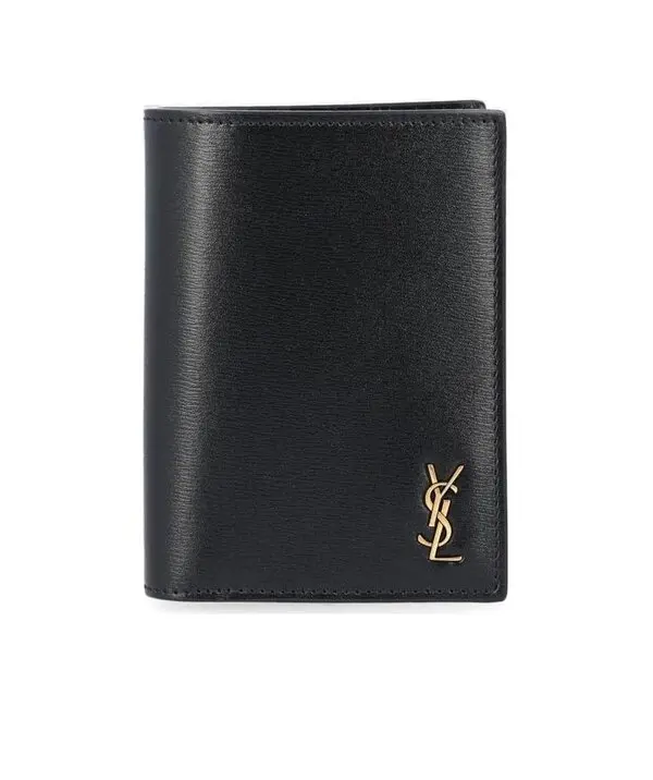 Saint Laurent Logo Plaque Bi-fold Wallet