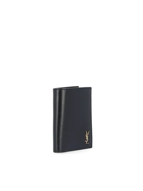 Saint Laurent Logo Plaque Bi-fold Wallet