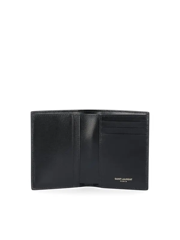 Saint Laurent Logo Plaque Bi-fold Wallet