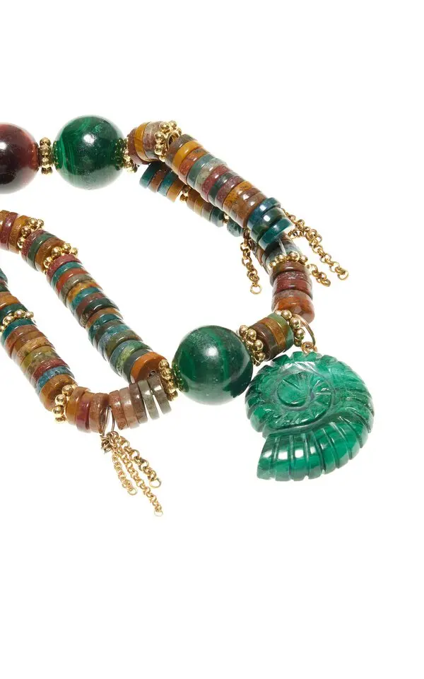 JOIE DIGIOVANNI Shell-shocked 18k Gold -stone Necklace