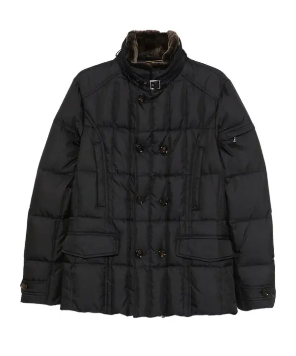 MOORER Down Jacket With Shearling Collar