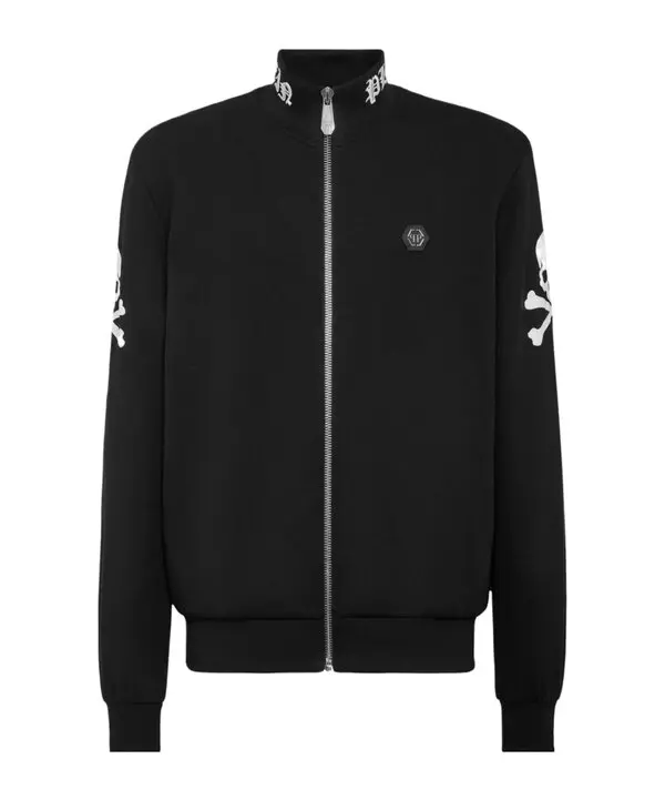 Philipp Plein Embroidered Zip-up Hoodie