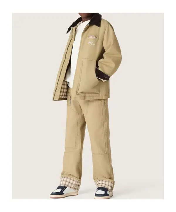 GOLDEN GOOSE Logo-embroidered Corduroy-collar Jacket