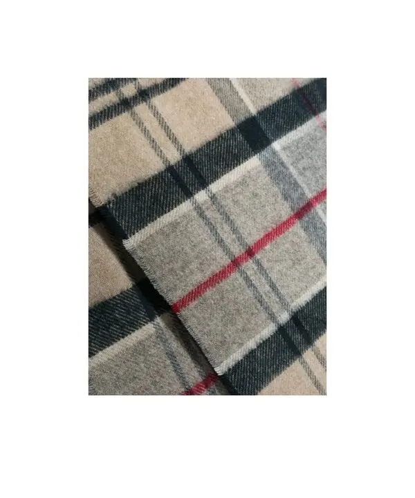 Barbour Checked Fringed Scarf
