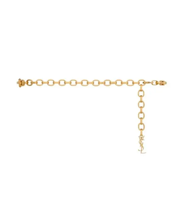Saint Laurent Cassandre Graduated Chain Belt - Dark Brass