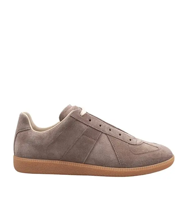 MAISON MARGIELA Replica Panelled Suede Sneakers - Light Brown