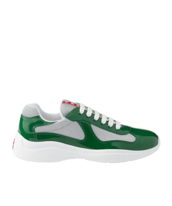 Prada Patent Leather And Technical Fabric America's Cup Sneakers