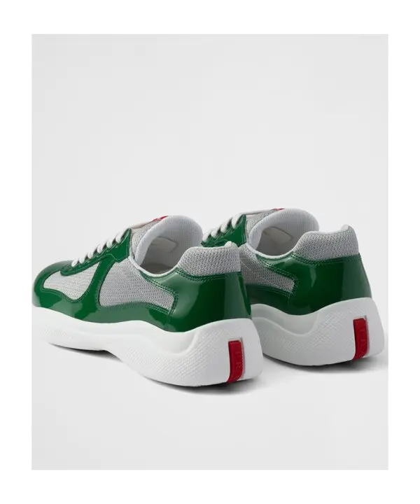 Prada Patent Leather And Technical Fabric America's Cup Sneakers