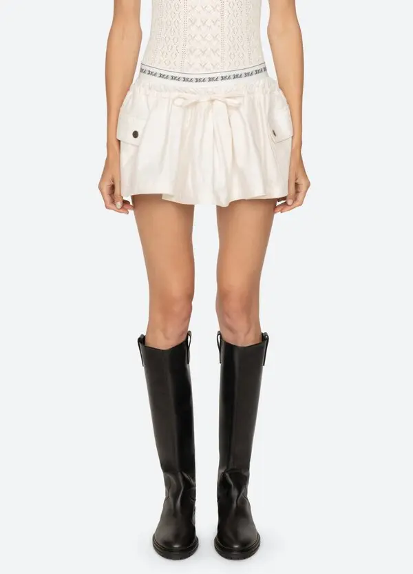 Sea Lois Pocket Mini Skirt - Cream