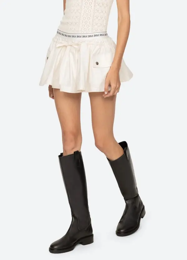Sea Lois Pocket Mini Skirt - Cream