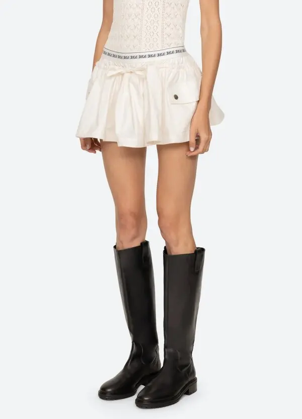 Sea Lois Pocket Mini Skirt - Cream