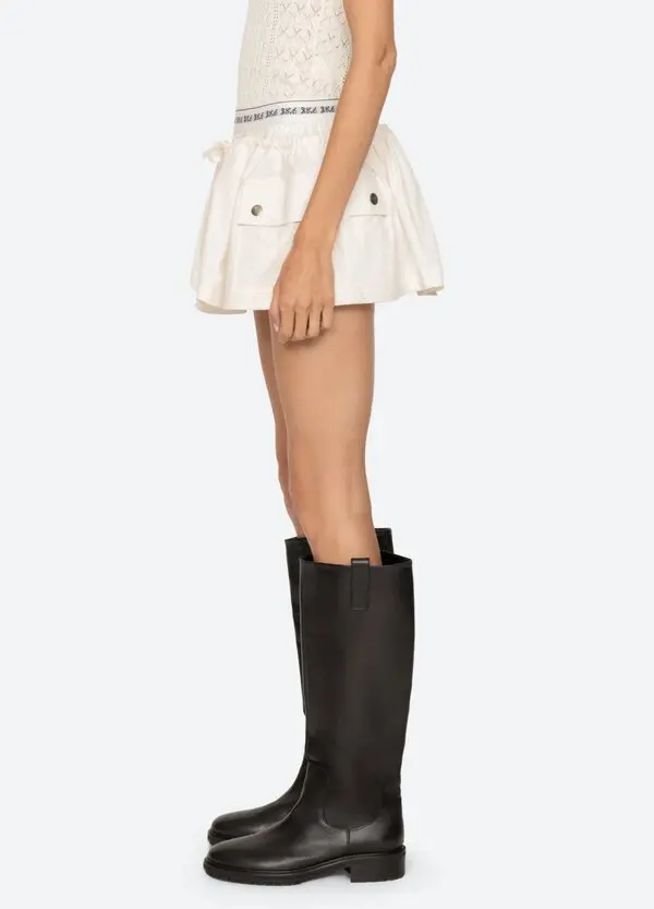 Sea Lois Pocket Mini Skirt - Cream