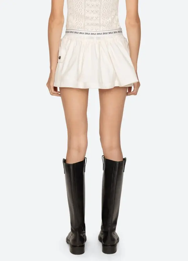Sea Lois Pocket Mini Skirt - Cream