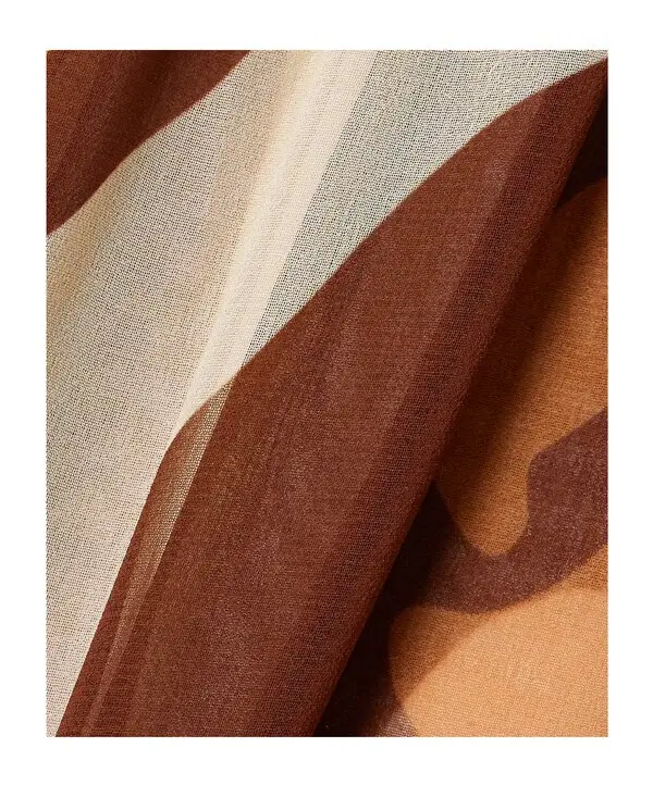 Johanna Ortiz Gathered Printed Recycled-chiffon Maxi Skirt