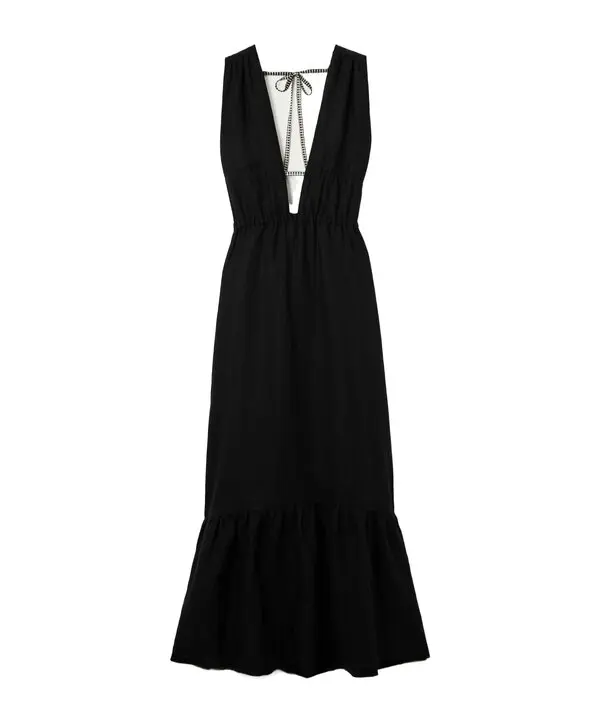 LEMLEM Lelisa Ruffled Linen-blend Maxi Dress
