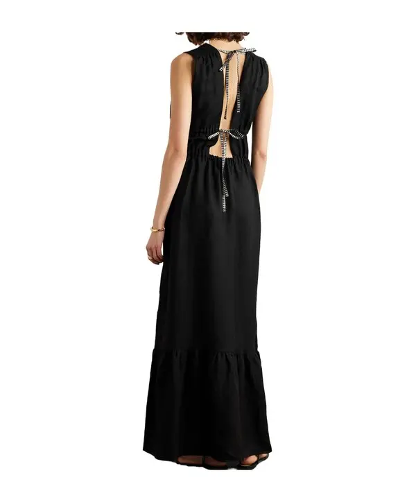 LEMLEM Lelisa Ruffled Linen-blend Maxi Dress