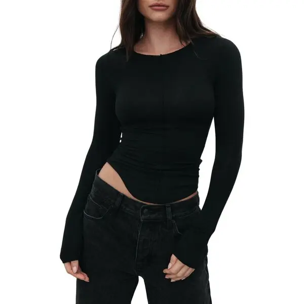 BAYSE Anisa Long Sleeve Top - Shadow