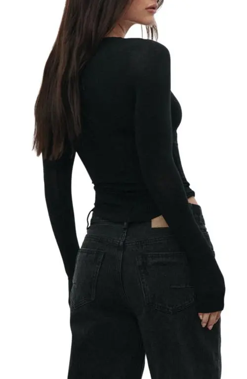 BAYSE Anisa Long Sleeve Top - Shadow