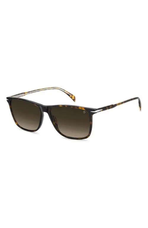 DB EYEWEAR BY DAVID BECKHAM 1219/s/us Rectangle Sunglasses - Havana/brown Sf