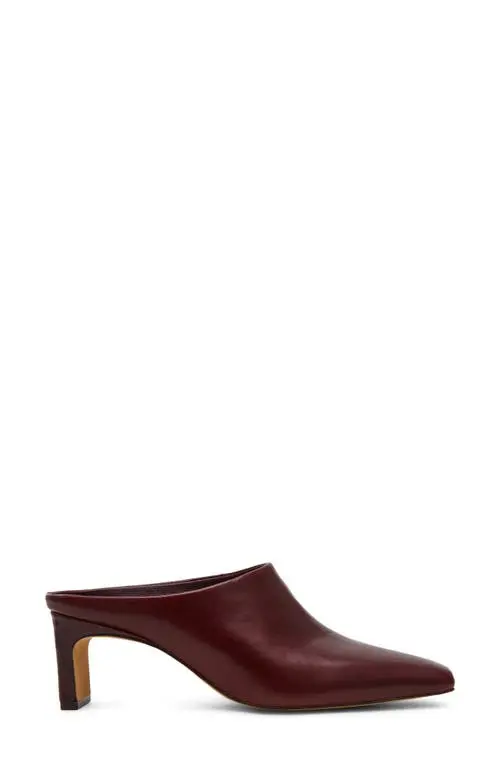 Steve Madden Jamason Leather Heeled Mule - Burgundy Leather
