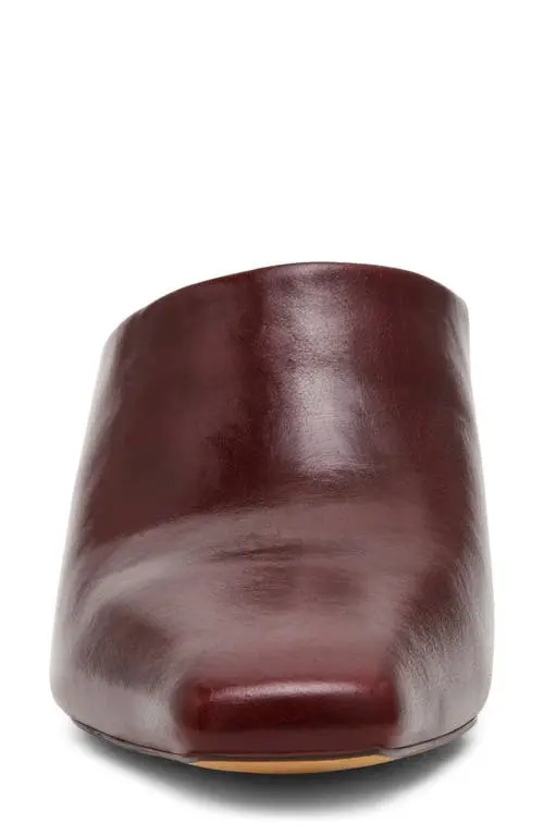 Steve Madden Jamason Leather Heeled Mule - Burgundy Leather