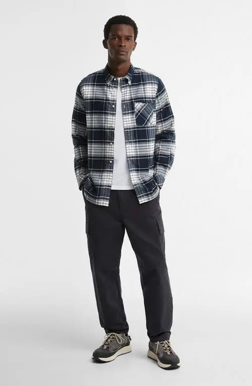 Barbour Embergate Tailored Plaid Cotton Shirt - Navy