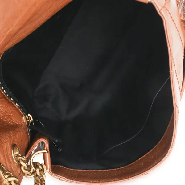Saint Laurent Niki Chain Satchel - Brown