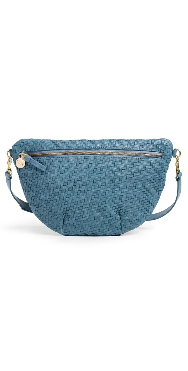 Clare V. Grande Fanny Woven Belt Bag - Desert Blue