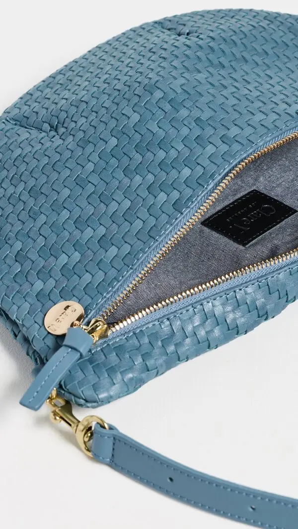 Clare V. Grande Fanny Woven Belt Bag - Desert Blue