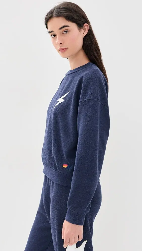 Aviator Nation Bolt Stitch Crew Sweatshirt
