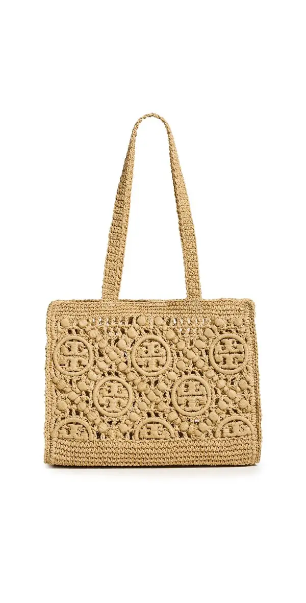 Tory Burch T Monogram Crochet Small Tote