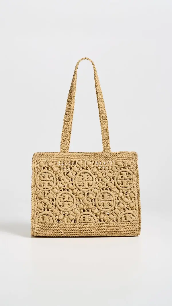 Tory Burch T Monogram Crochet Small Tote
