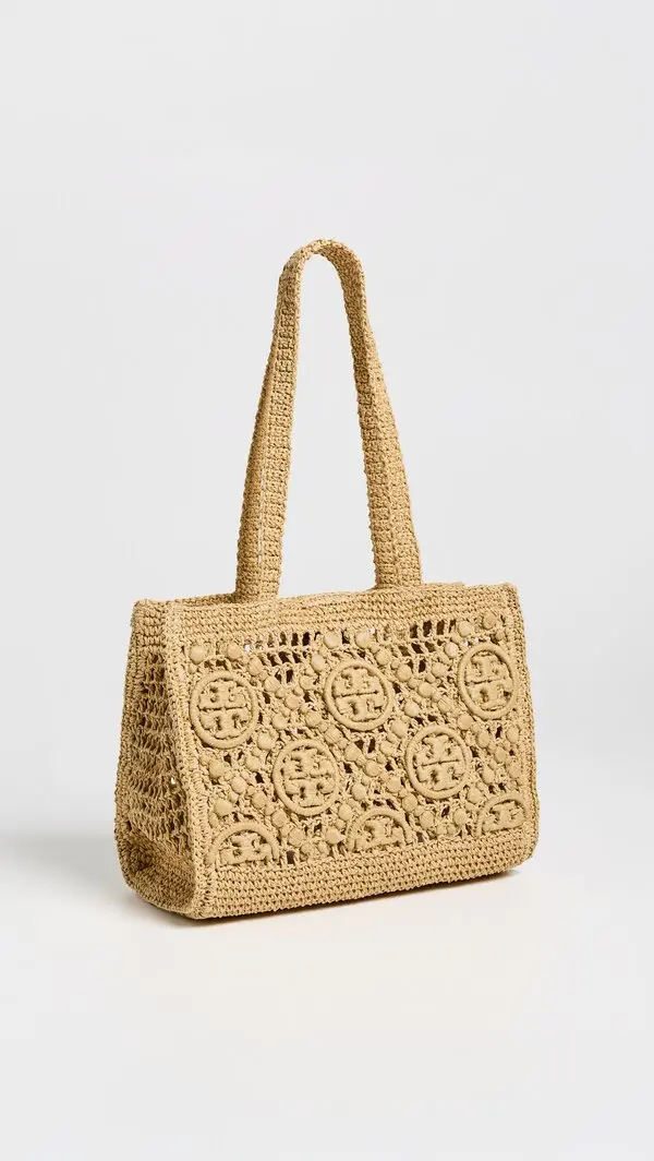 Tory Burch T Monogram Crochet Small Tote