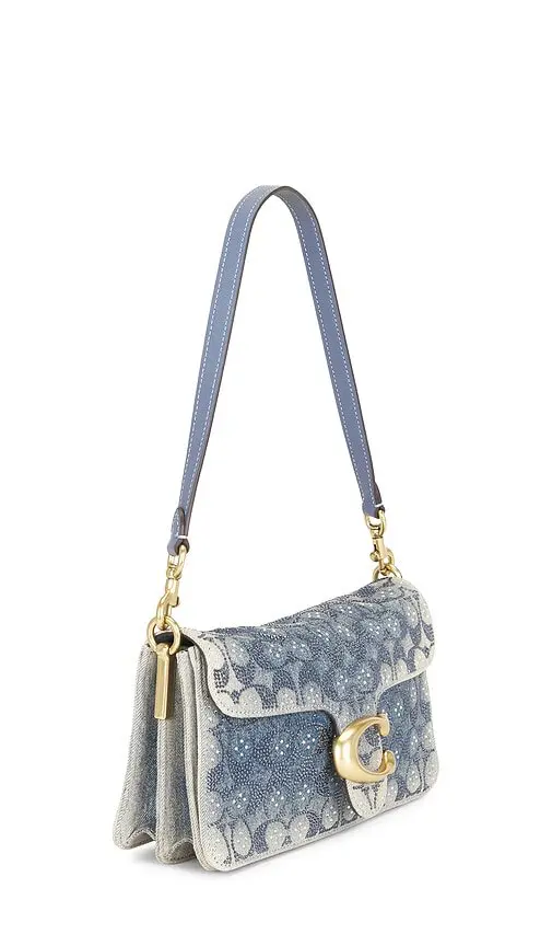 COACH Soft Crystal Signature Tabby Bag 26 In Blue