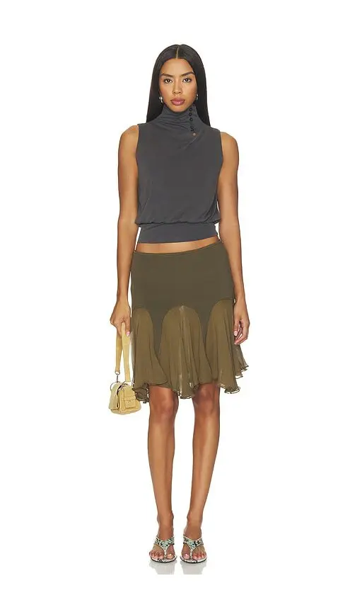 With Jéan Nova Sleeveless Mock Neck Top