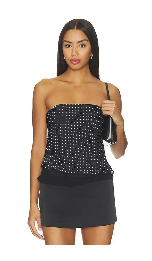 With Jéan Priya Corset Top In Black & White