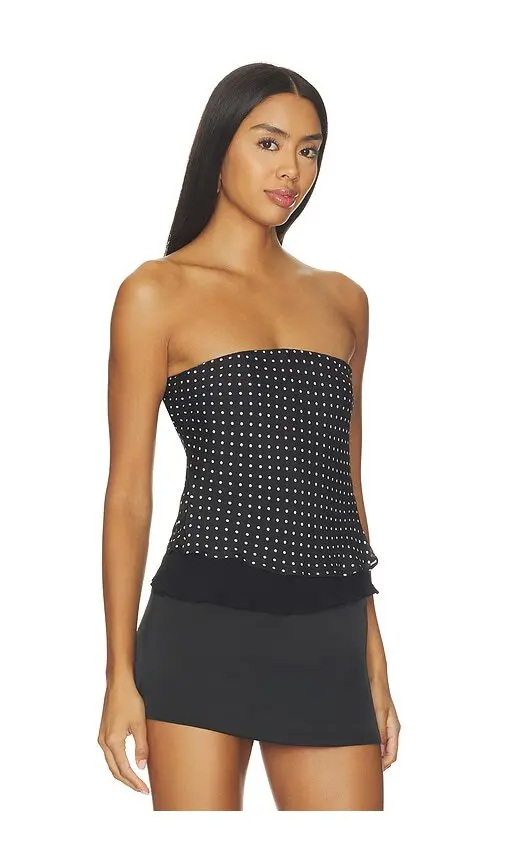 With Jéan Priya Corset Top In Black & White